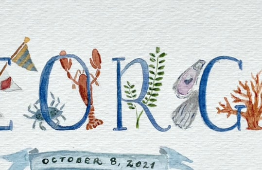Personalized Name Painting - Original Watercolor - 10” X 14” Paper - Etsy