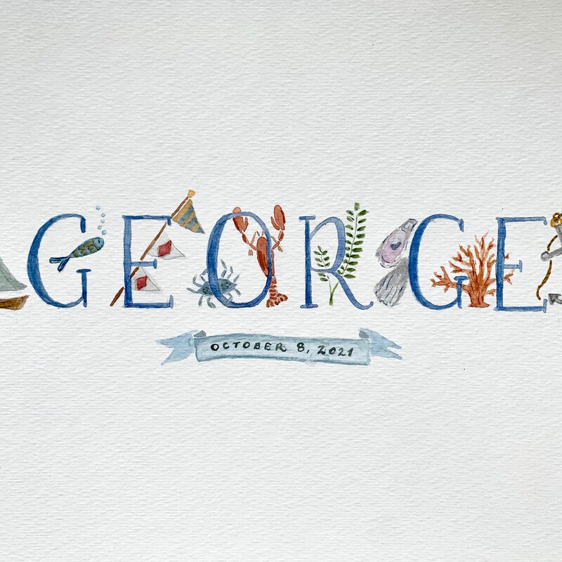 Custom Name Painting - Etsy