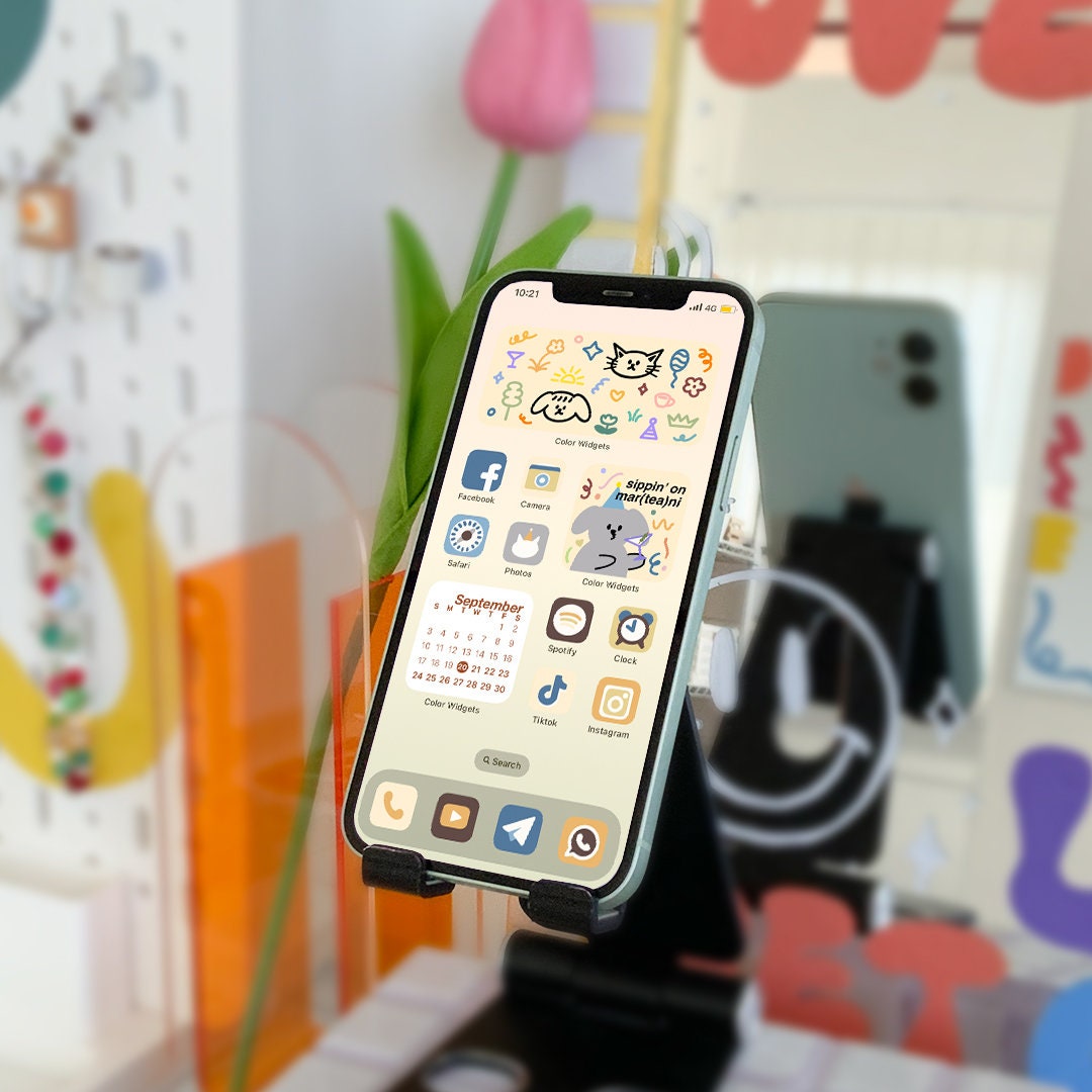 Cozy Tea Time App Icon Set | Cute Aesthetic for Ios, Ipados, Android ...