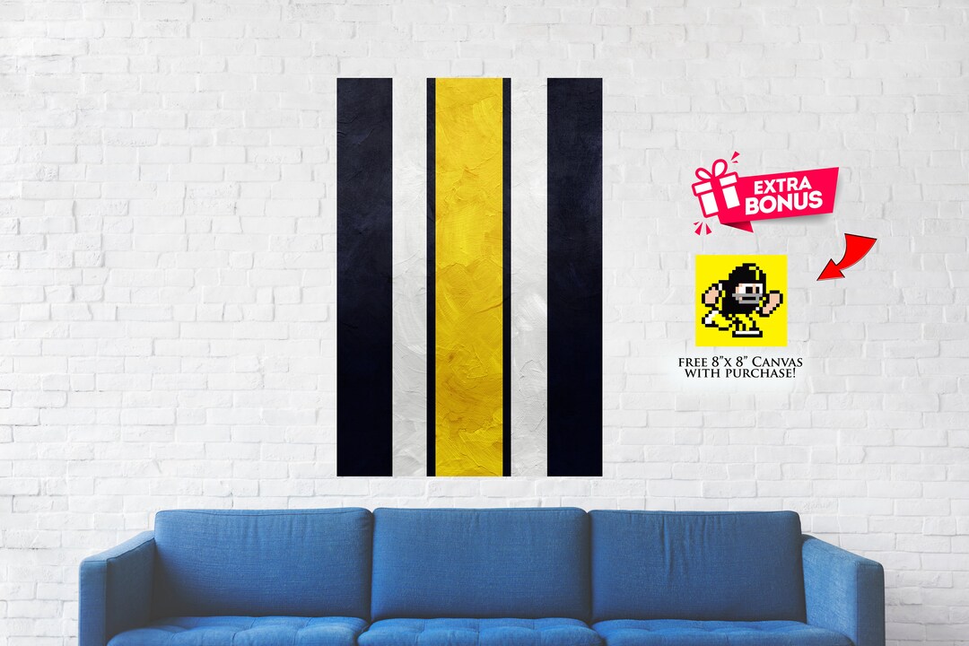 Pittsburgh Steelers Black and Yellow (white) Impasto Styled ...