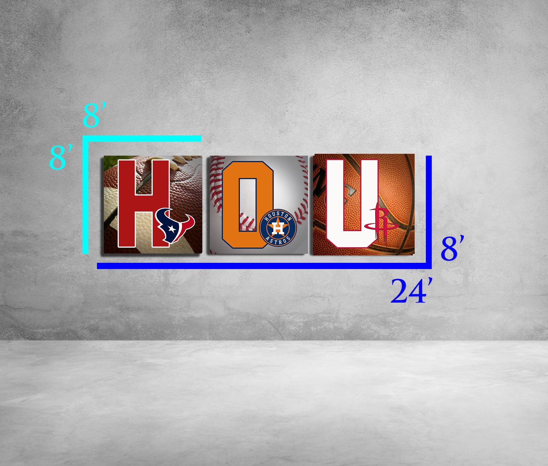 A Collection of Houston Sports Teams Football, Basketball and Baseball ...