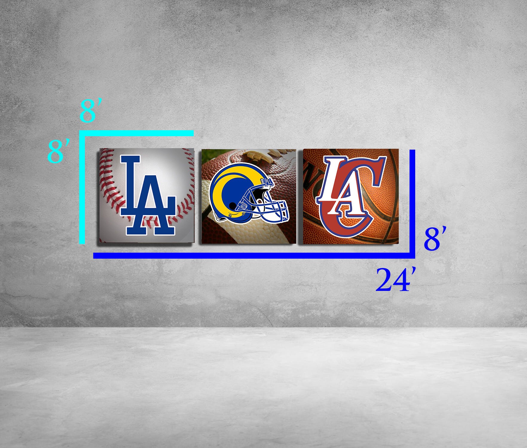 A Collection of Los Angeles Sports Teams Football - Etsy