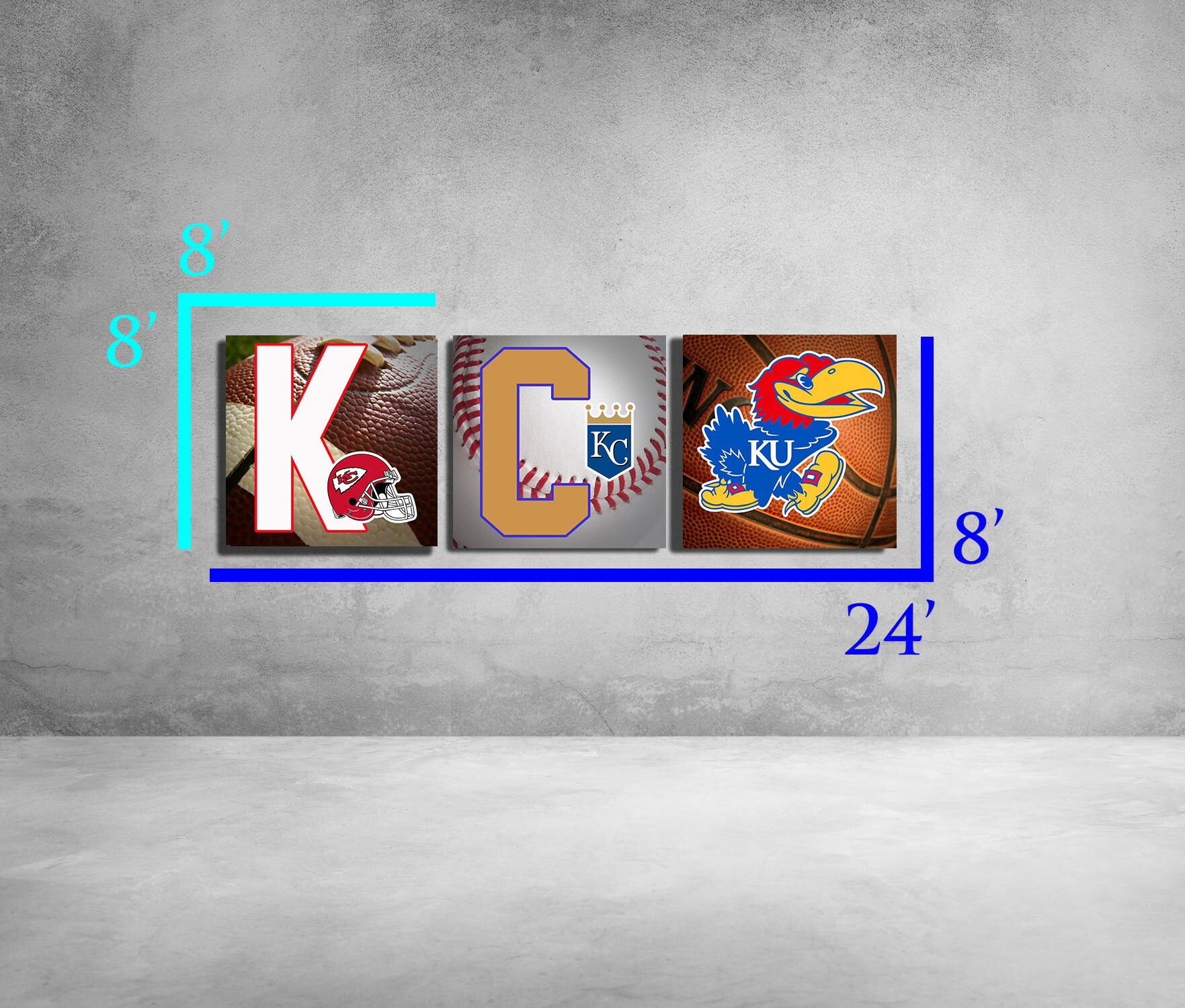 A Collection of Kansas City Sports Teams Football - Etsy