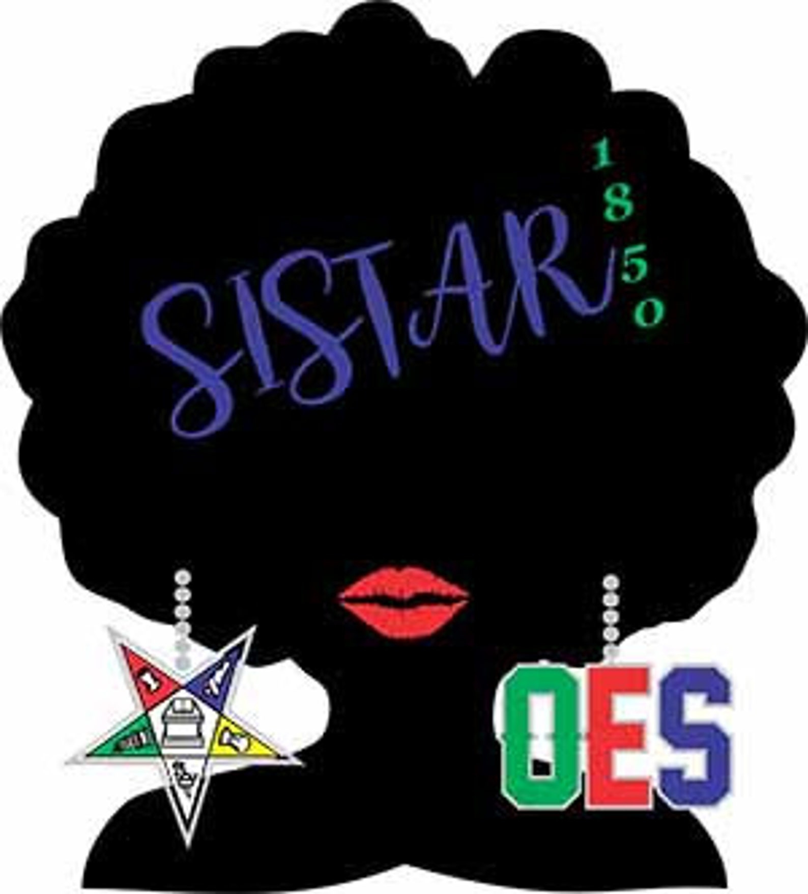 Sistar OES 1850 Order of the Eastern Star SVG PNG Jpg Digital Download ...