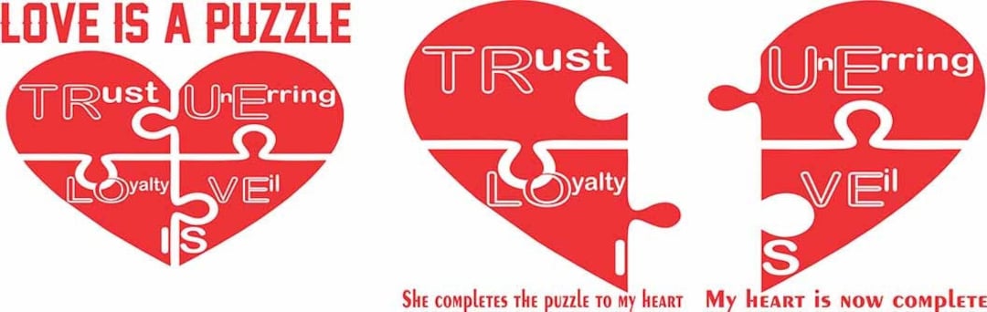 Valentine Liefde is een puzzel zijn en haar hart shirt - Etsy Nederland