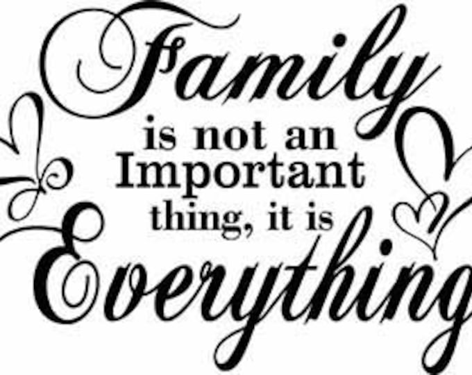 Family is Not an Important Thing, It's Everything Framed Wood Sign ...