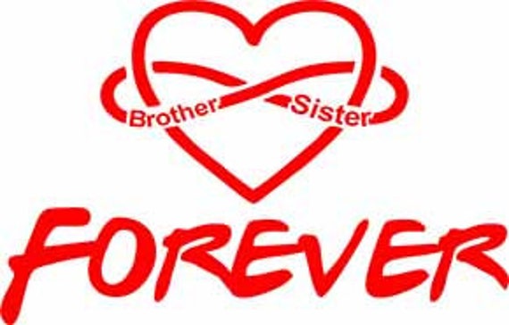 Love Forever Brother and Sister to Infinity Sibling Love | Etsy