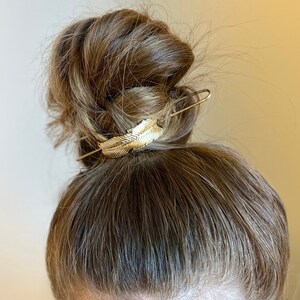 Hair Cuff Aesthetic Hair Clip Bun Holder Gold Hair Cuff Bun Cuff Bun ...
