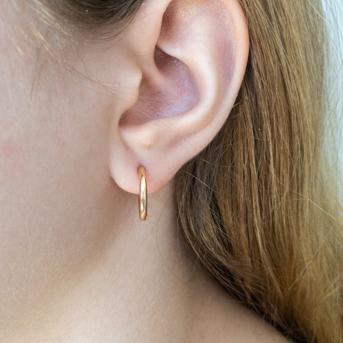 Huggie Earrings Hinged Hoop Gold Hoop Earring Set | Etsy