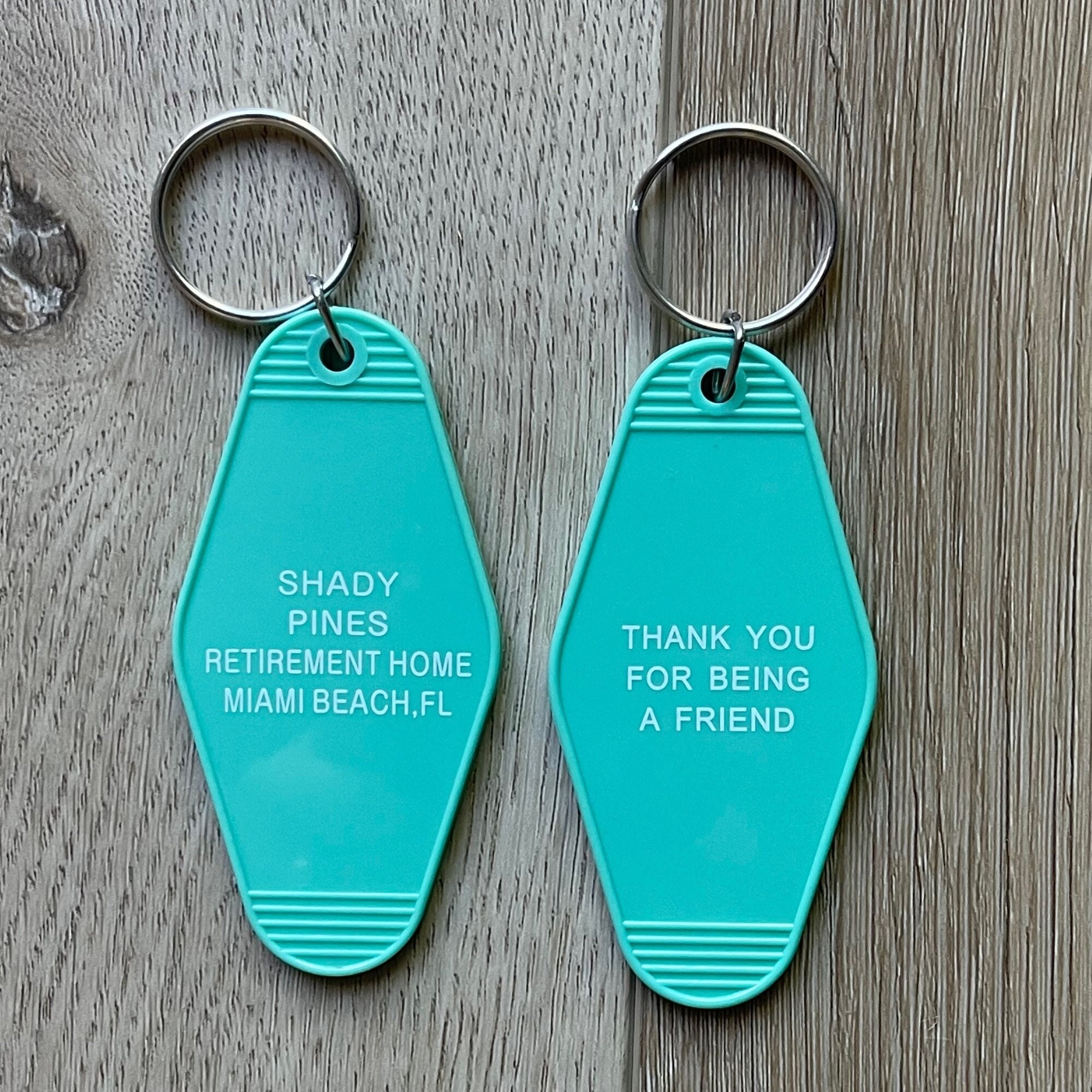 Golden Girls Keychain Motel Keychain Shady Pines Keychain | Etsy