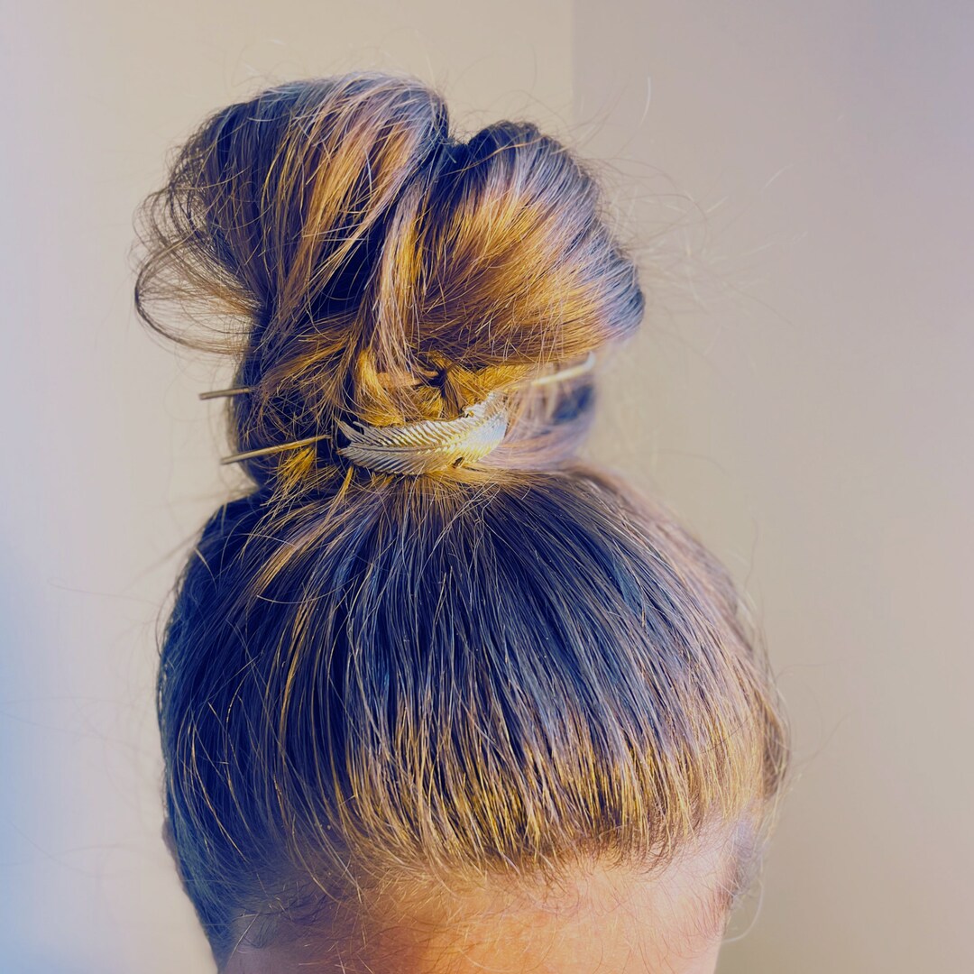 Hair Cuff Aesthetic Hair Clip Bun Holder Gold Hair Cuff Bun Cuff Bun ...