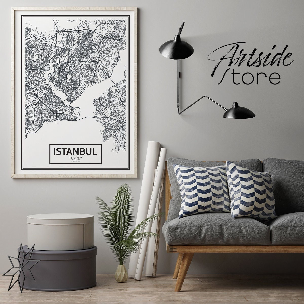 İstanbul Map, İstanbul Map Poster, İstanbul Poster, Map of İstanbul ...