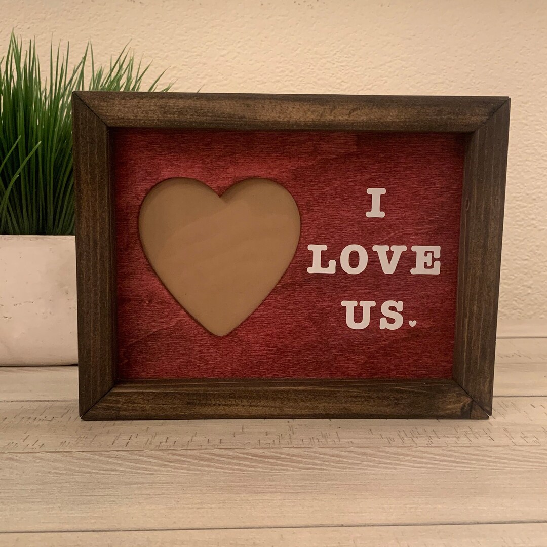 Handcrafted Wood Heart Picture Frame - Etsy