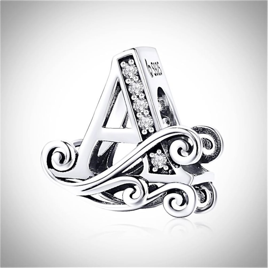 925 Sterling Silver Alphabet Letters Charmsilver Charm for | Etsy