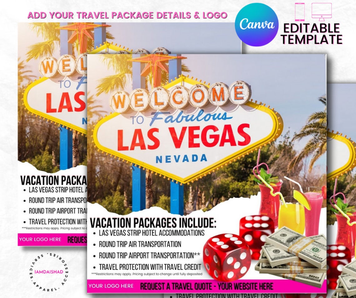Travel Flyer | Las Vegas Flyer | Location Flyer | Travel Flyer Template ...