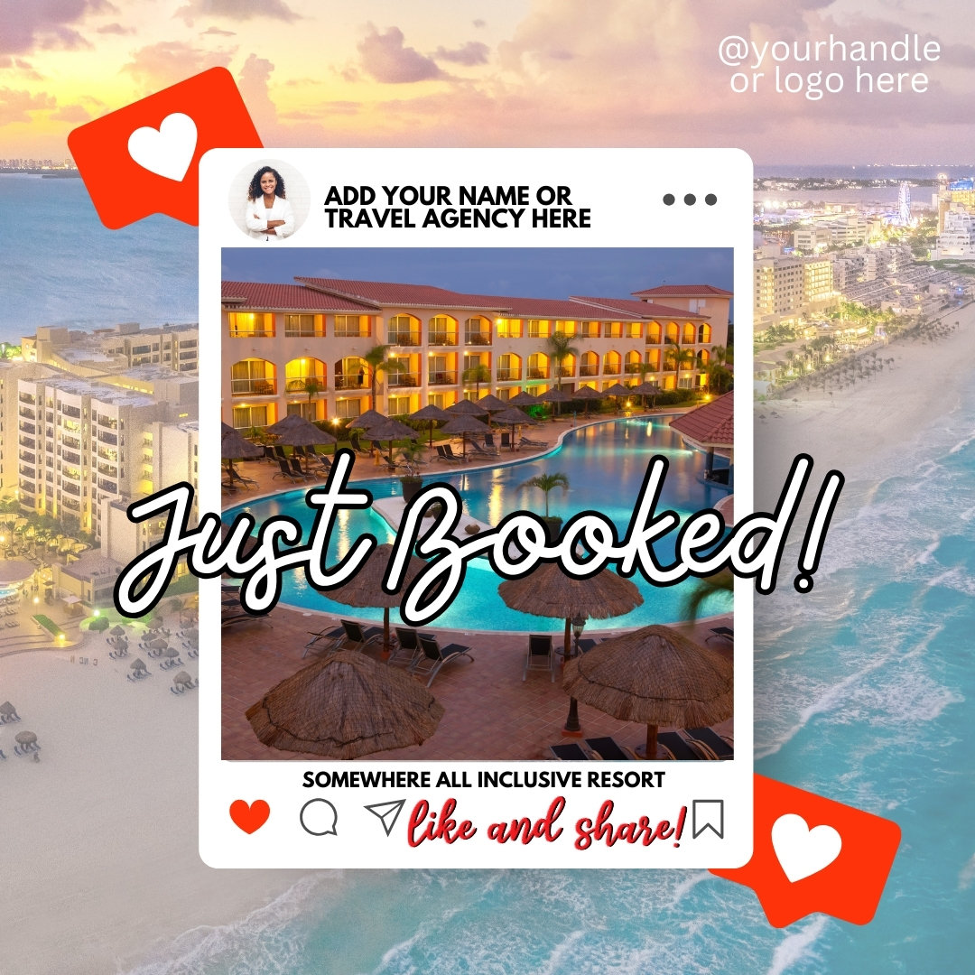 Just Booked | Travel Planner Flyer | Travel Agent | Travel Planning ...