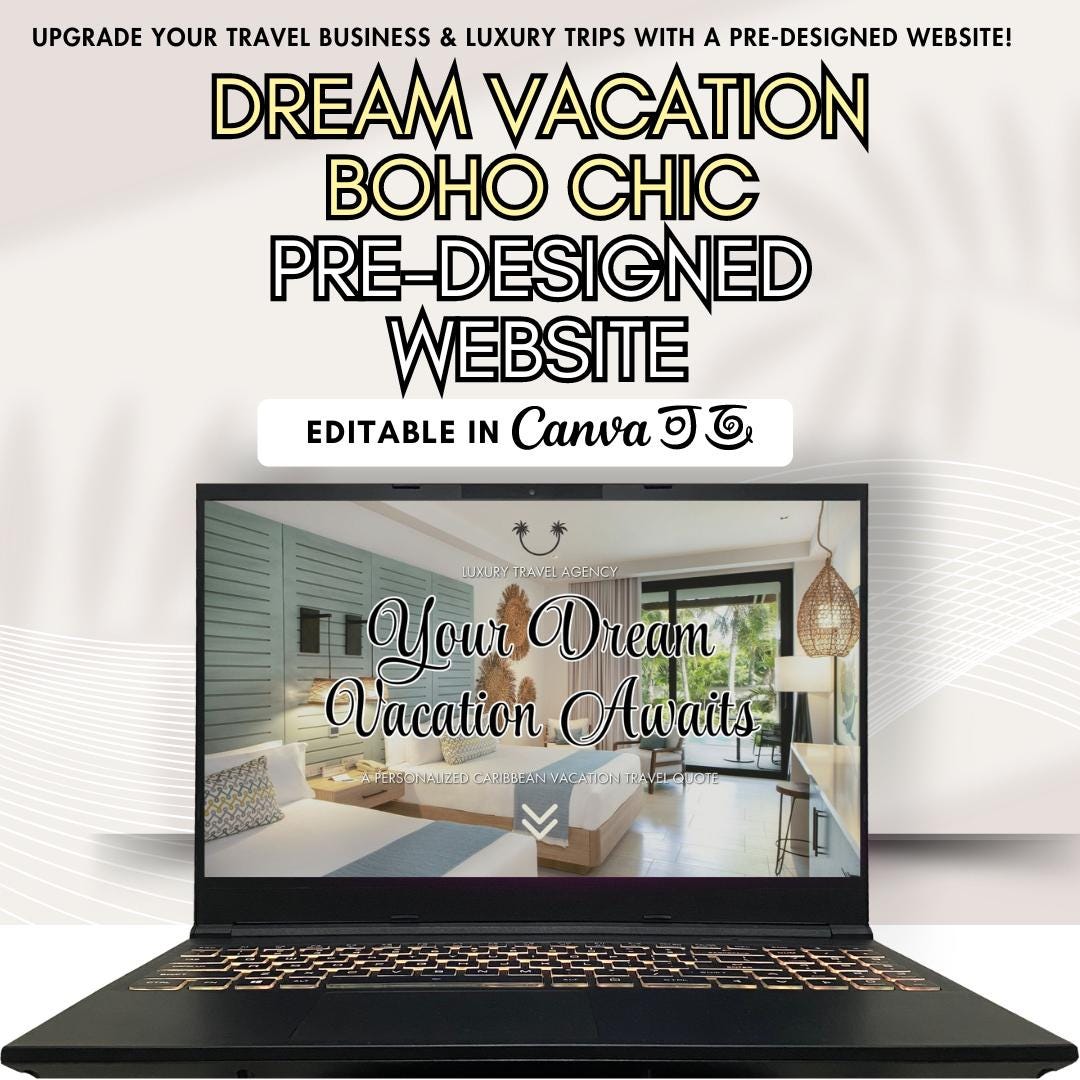 Dream Vacation Done-for-you Group Travel Website | Travel Agent Website ...