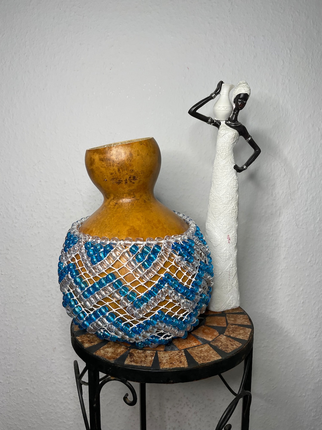 Shekere / Agbê / Agbe / Xequere Blue Turquoise Crystal - Etsy