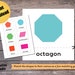 18 Vibrant Color Shapes Flash Cards & Activities, Preschool Learning ...