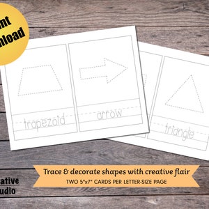 18 Vibrant Color Shapes Flash Cards & Activities, Preschool Learning ...