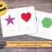 18 Vibrant Color Shapes Flash Cards & Activities, Preschool Learning ...