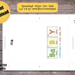 New Baby Periodic Table Card - Printable Newborn Card Fits A6 Envelope ...
