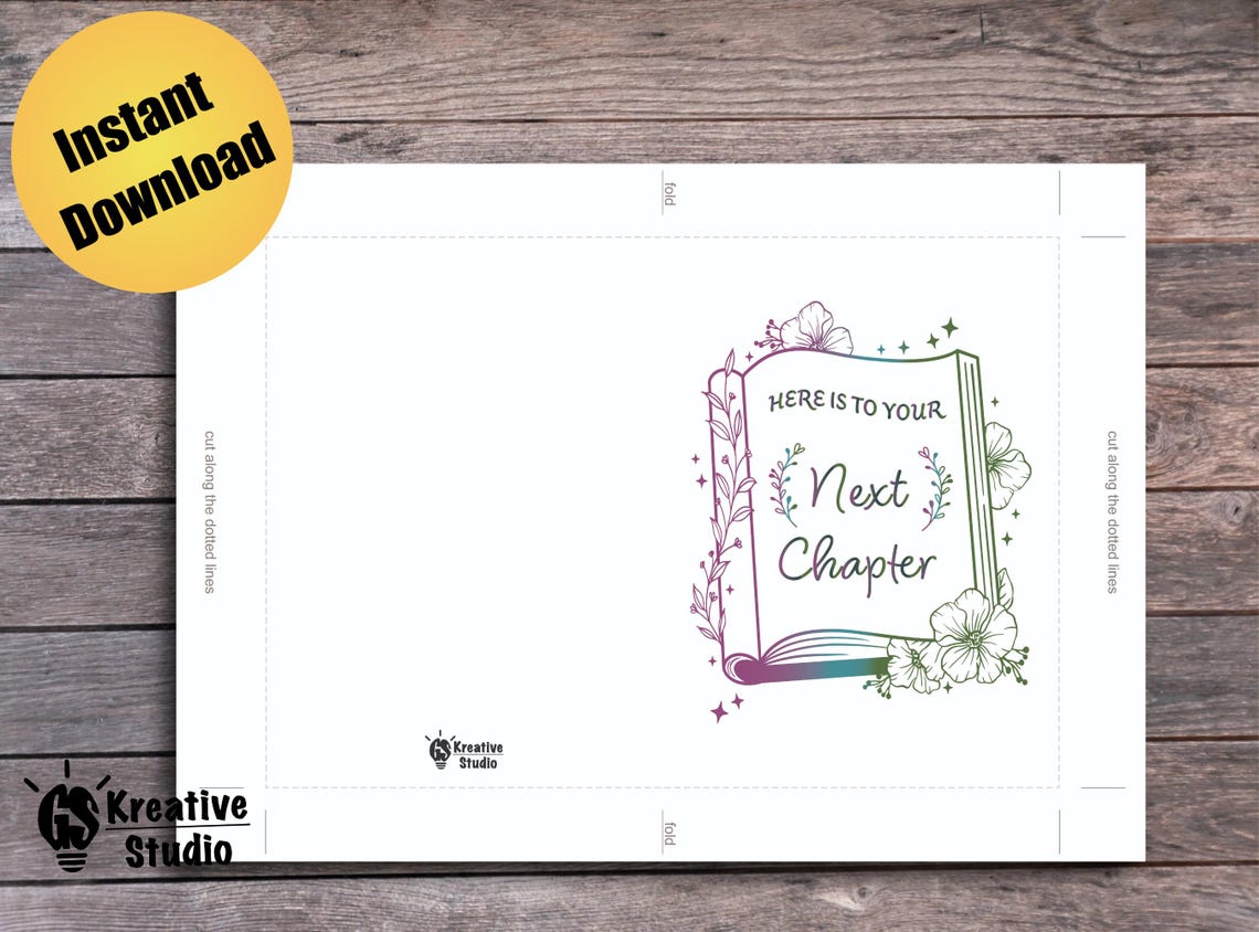 Printable New Beginning New Milestone New Job Card, Farewell Card for ...