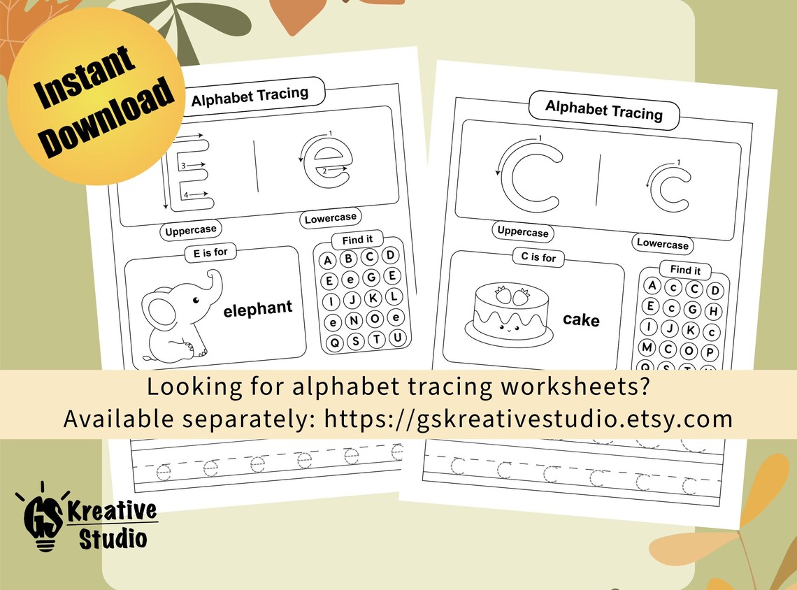 Blank Baby's First ABC Book Printable, Baby Shower Activity, Alphabet ...