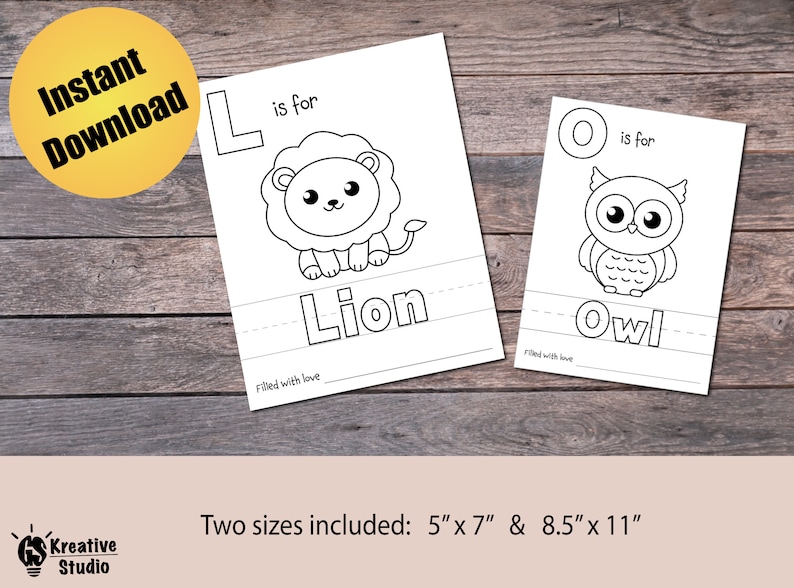 Printable Baby's First ABC Book, Baby Shower Activity, Keepsake ...