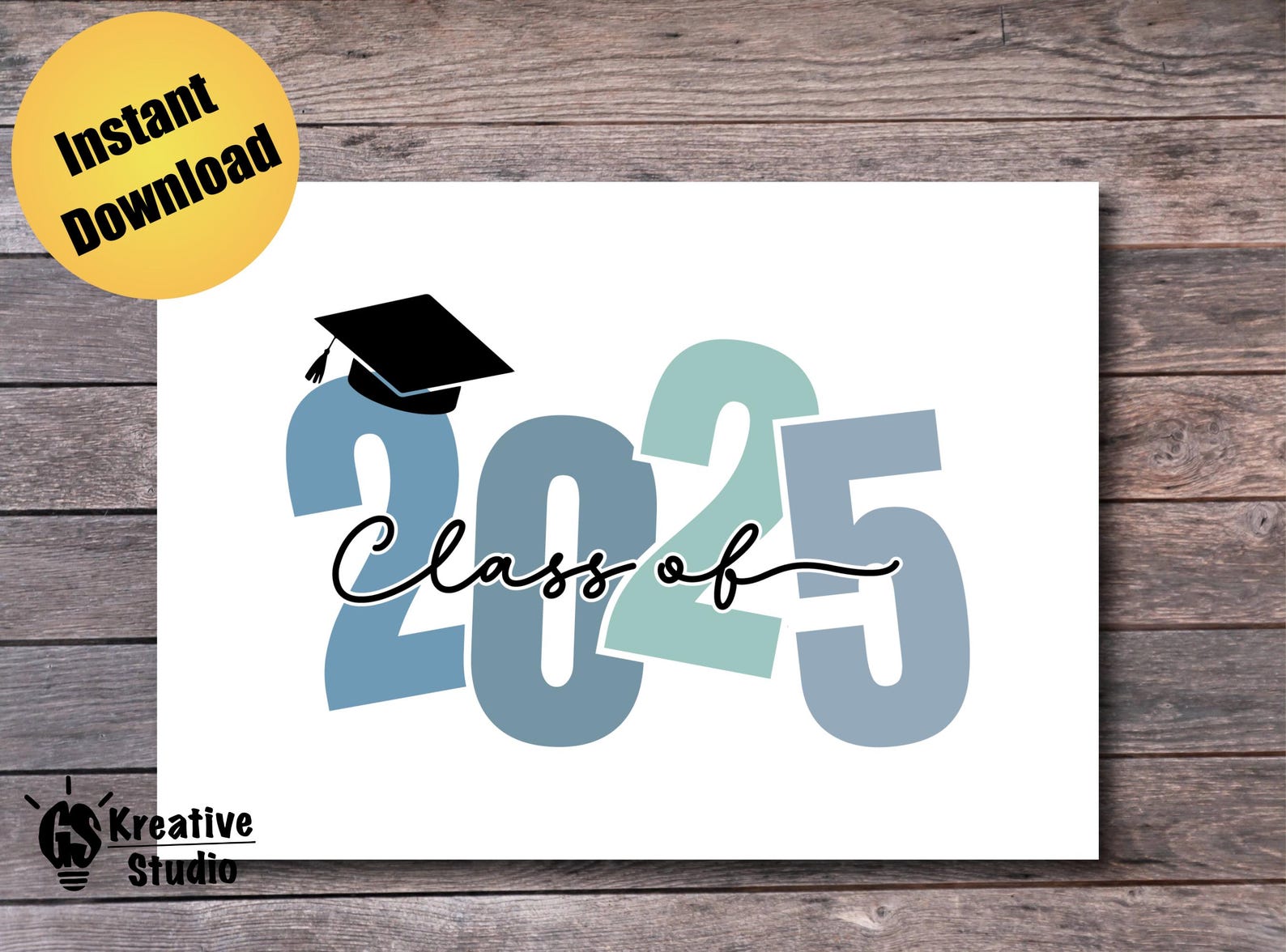 Class of 2025 Graduation Card Digital Download, Printable Grad Card for ...