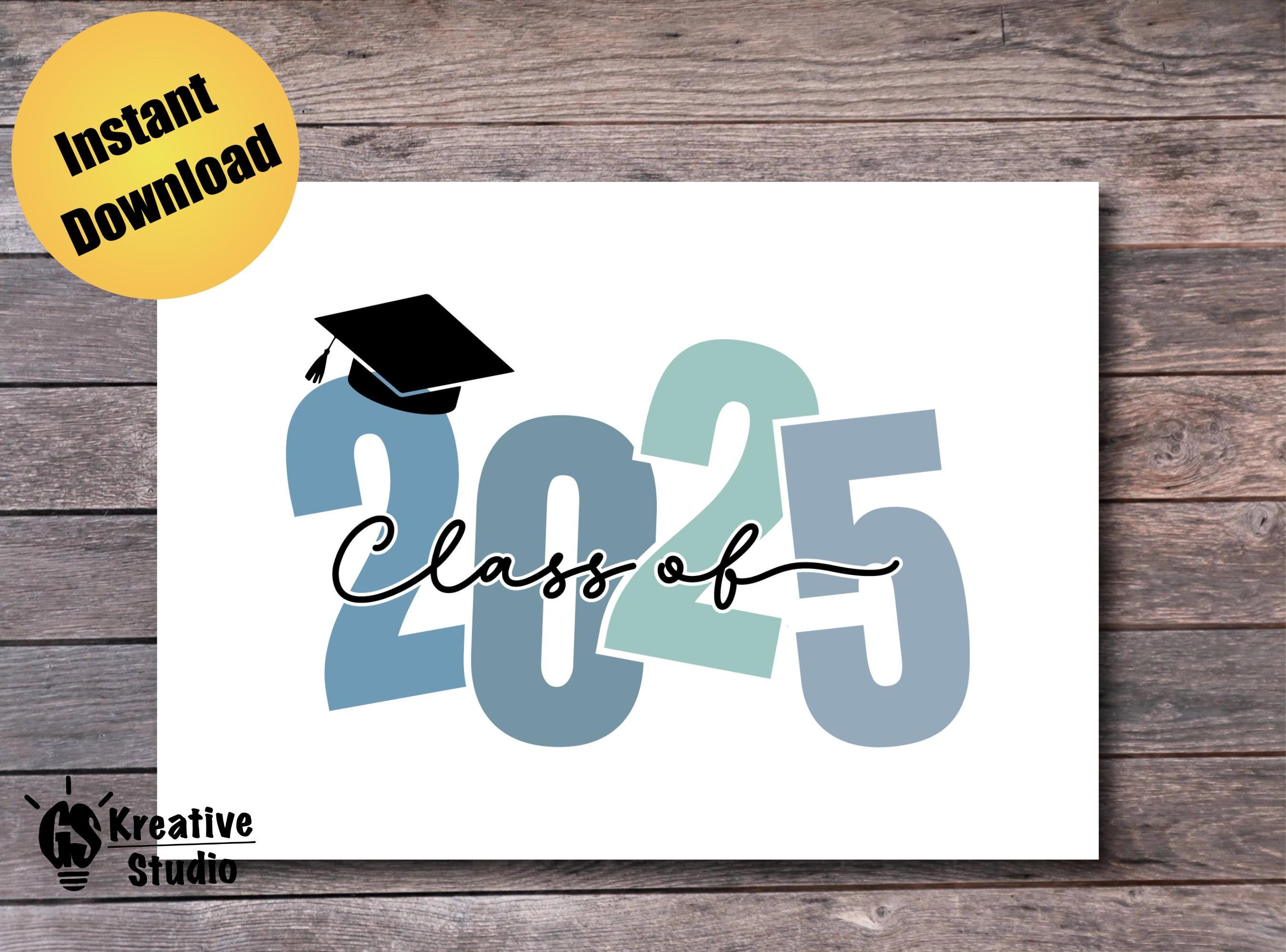 Class of 2025 Graduation Card Digital Download, Printable Grad Card for ...