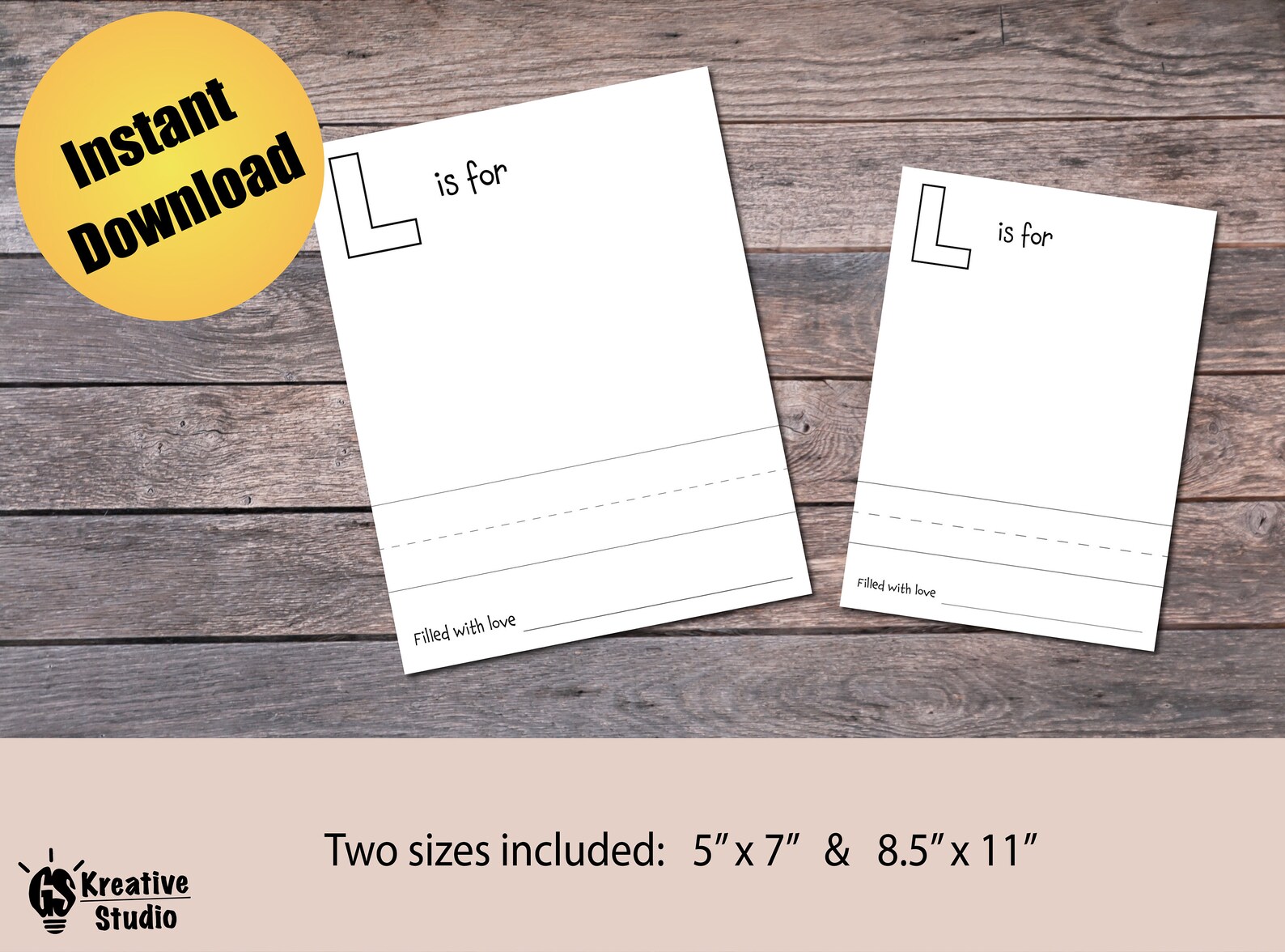 Blank Baby's First ABC Book Printable, Baby Shower Activity, Alphabet ...