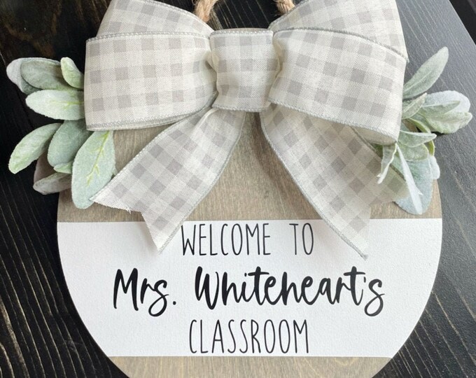 Classroom Door Hanger, Classroom Door Sign, Teacher Door Hanger ...