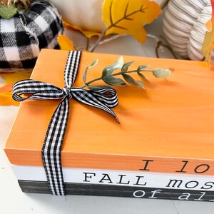 Fall Themed Wooden Book Stack, Fall Tiered Tray Decor, Small Fall Decor ...