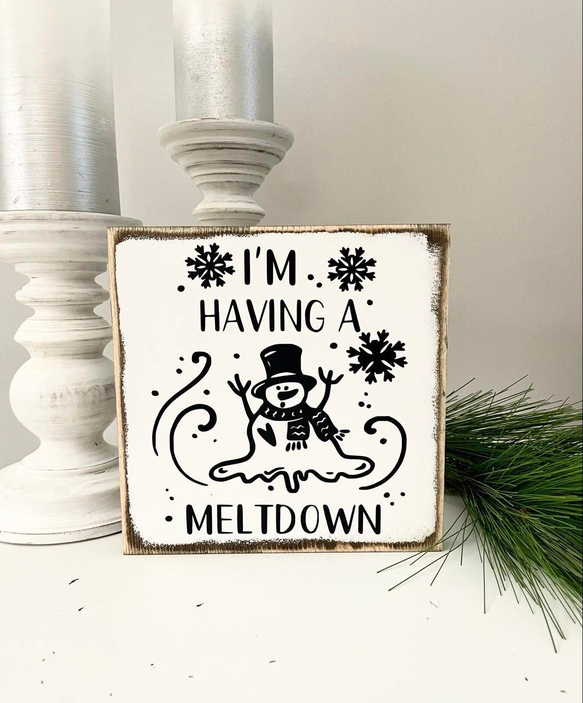 Snow Sign, Winter Decor, Christmas Decorations, Cold Weather Sign ...