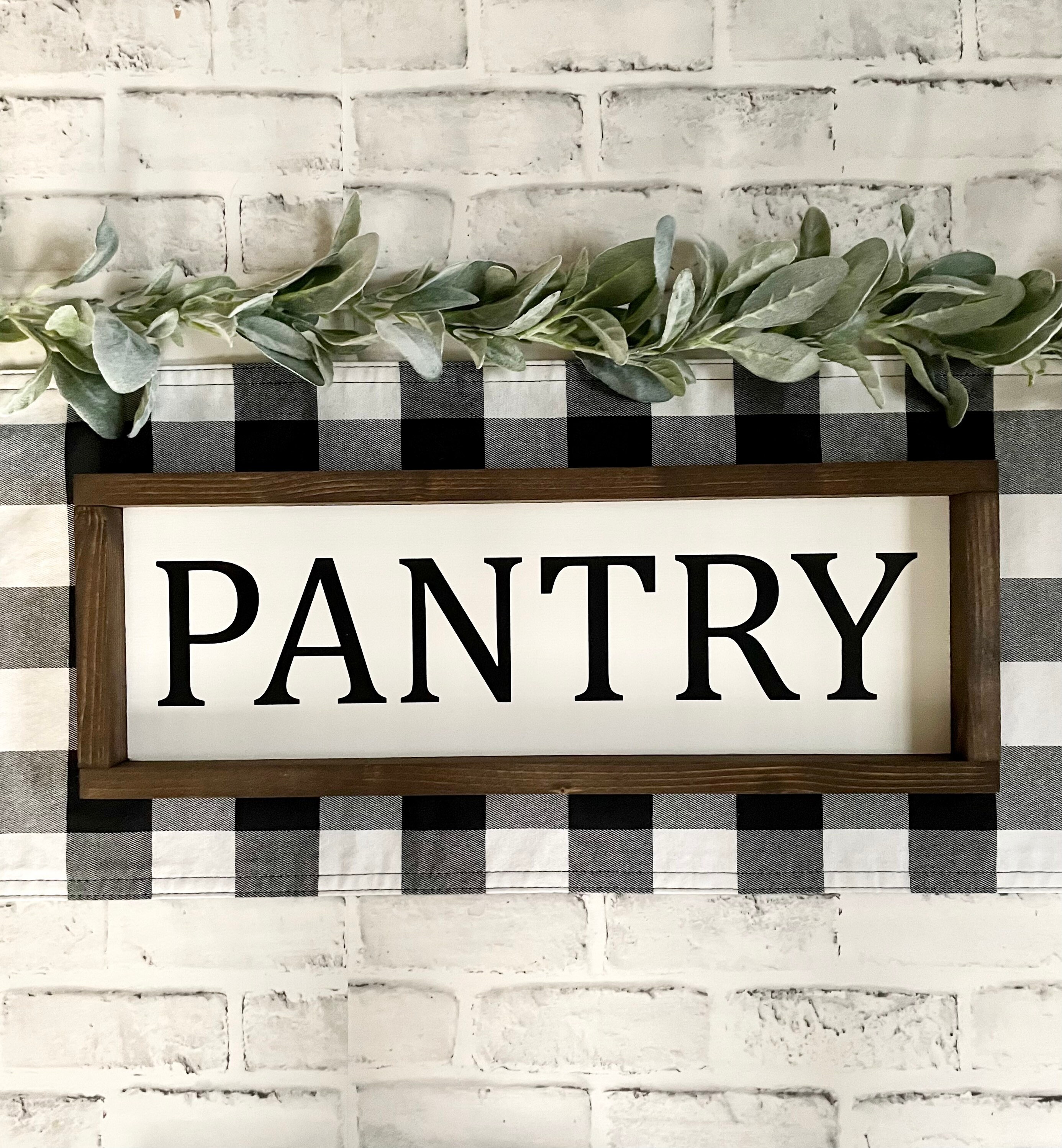 Framed Pantry Farmhouse Sign Pantry Door Sign Overhead | Etsy