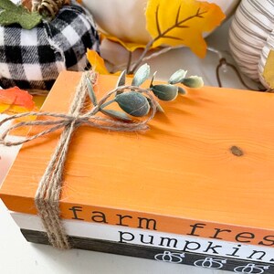 Fall Themed Wooden Book Stack, Fall Tiered Tray Decor, Small Fall Decor ...