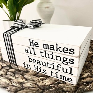 Christian Book Stack, Christian Decorations, Home Decor, Small ...