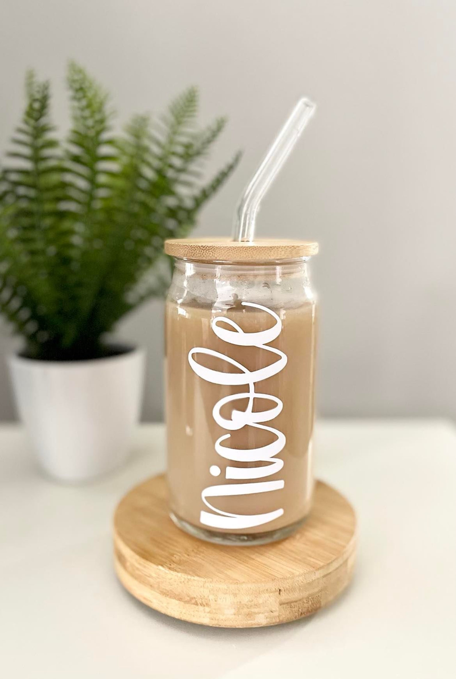 Personalized Glass Cup Customizable Name Cup Reusable Glass - Etsy