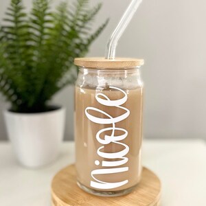 Personalized Glass Cup, Customizable Name Cup, Reusable Glass, Beer ...