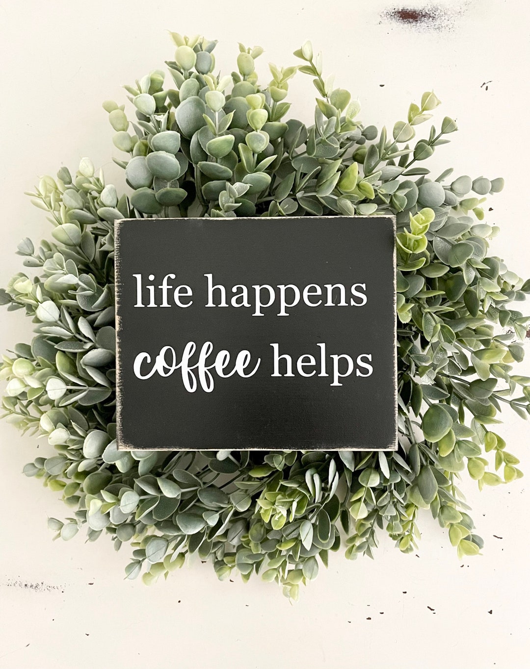 Coffee Sign, Free Standing Coffee Bar Sign, Funny Coffee Bar Decor ...