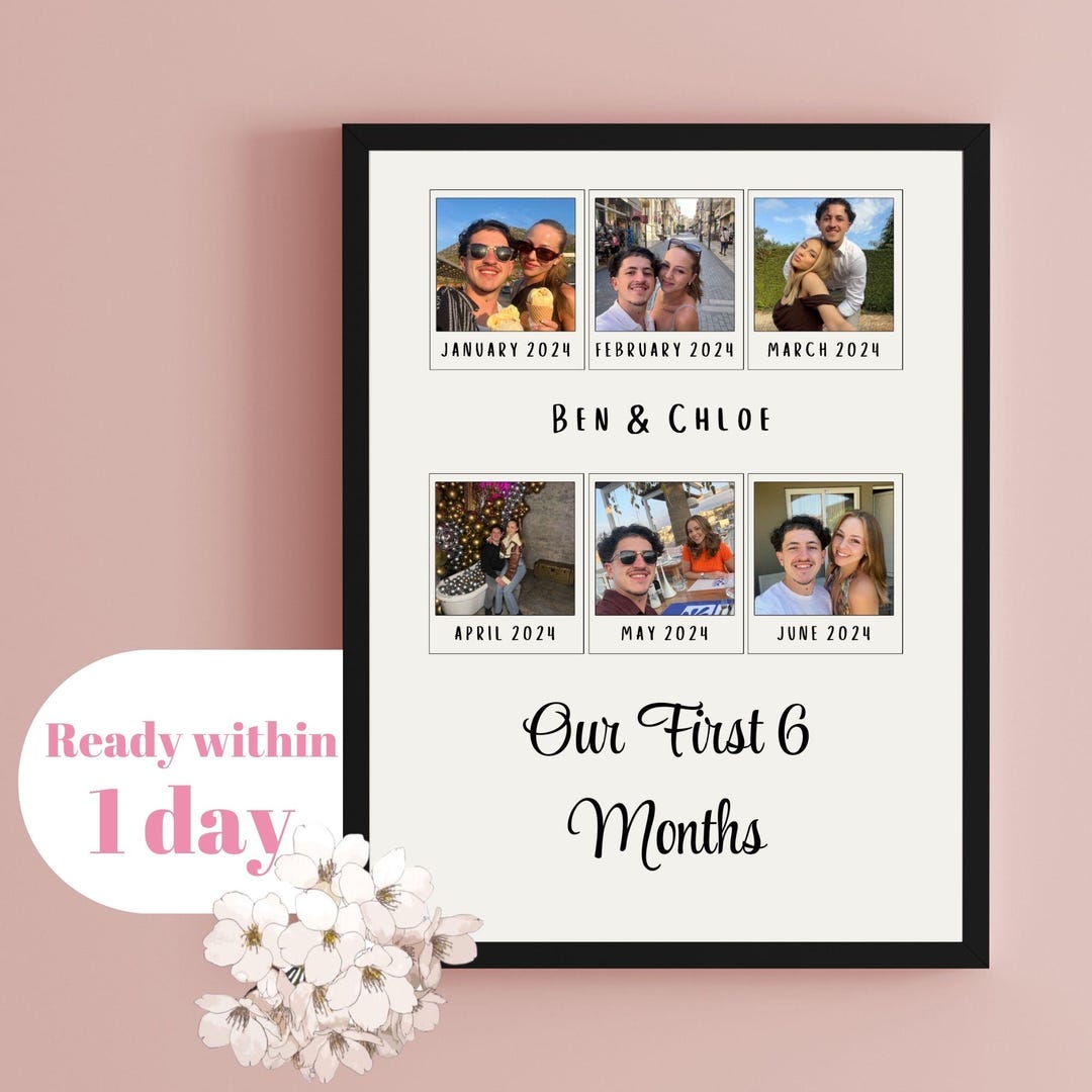Personalised Collage Photo for Partner (boyfriend, Girlfriend) 6 Months ...