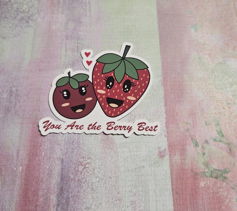 Smiling Strawberry 2 Inch Sticker - Etsy