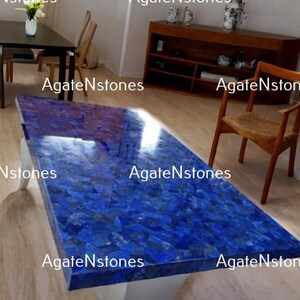 Rectangle Blue Lapis Lazuli Dining Table, Kitchen Countertop, Lapis ...
