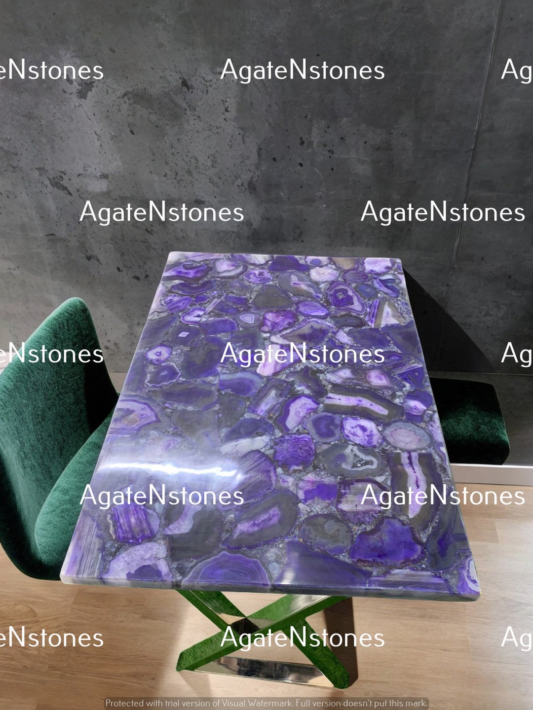 Amethyst Stones Countertop Dining Table Purple Amethyst Stone Handmade ...