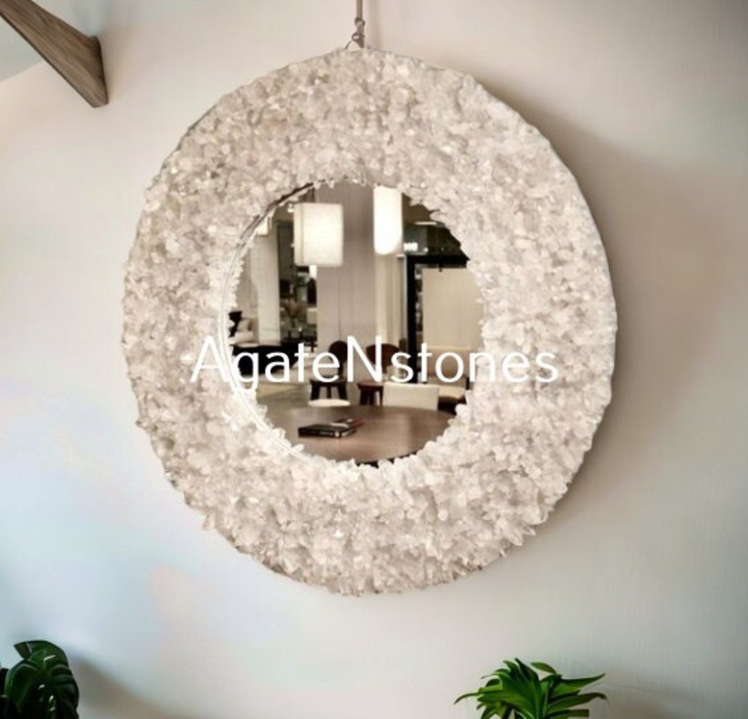 Luxuries Crystal Quartz Wall Mirror, Natural Quartz Mirror, for Wall ...