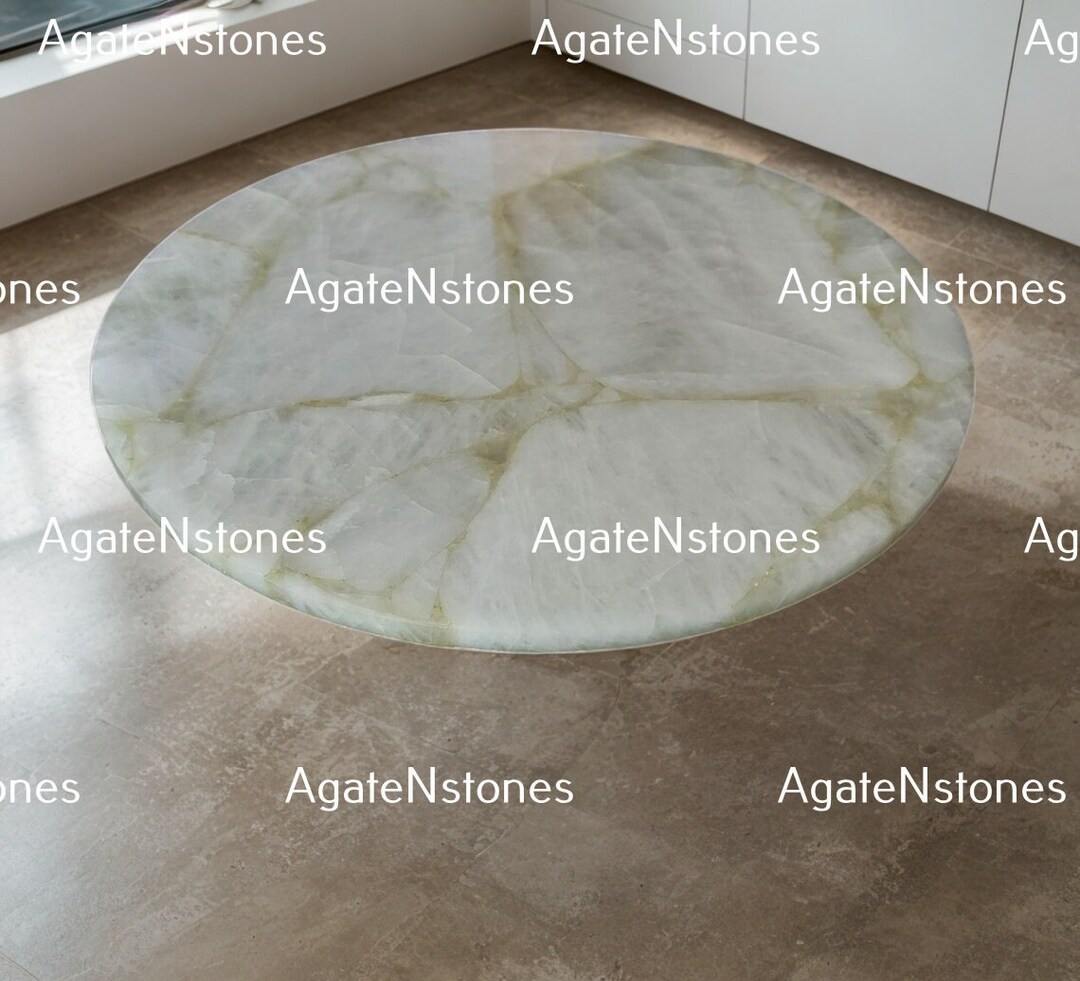 Stone Table, Quartz Crystal Stone Table Top, Gemstone Table, Agate ...