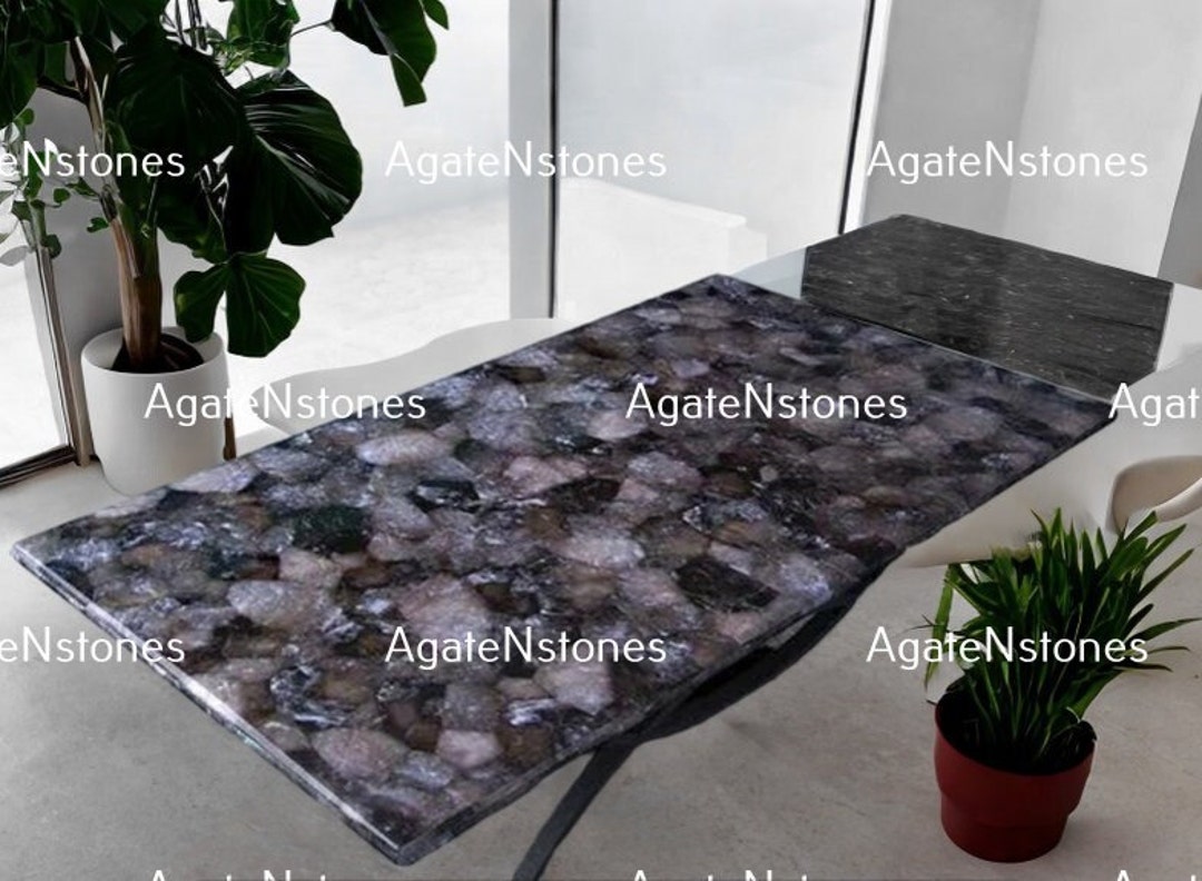 Quartz Table, Gemstone Dining Table Kitchen Slab Countertop Stone ...