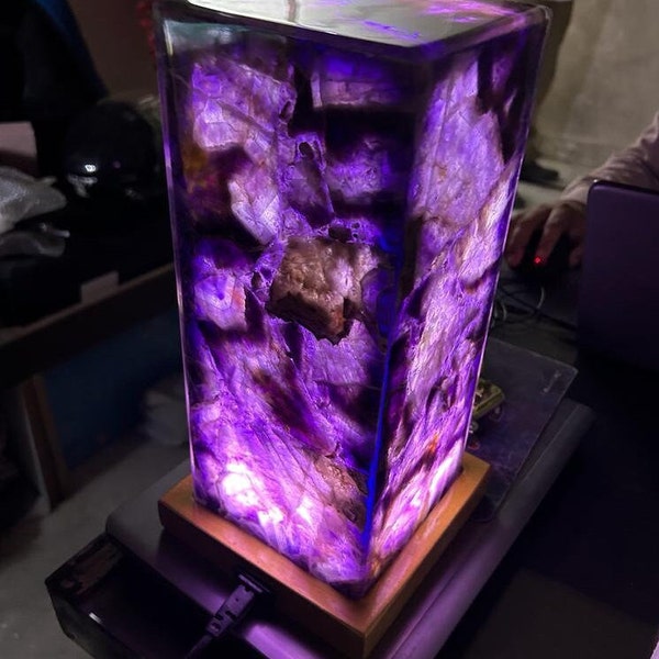 Stone Lamp - Etsy