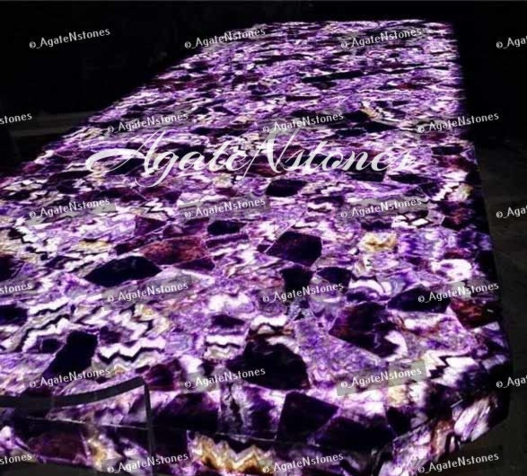 Amethyst Stones Countertop Dining Table Purple Amethyst Stone - Etsy